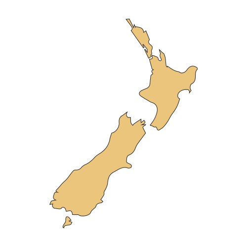New zealand map Royalty Free Vector Image - VectorStock