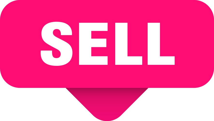 Sell sticker sign on transparent background Vector Image