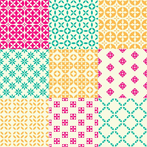 Pattern set Royalty Free Vector Image - VectorStock