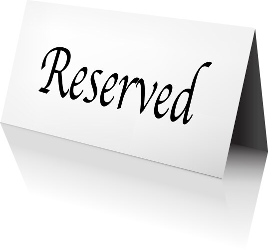 Paper table card sign template Royalty Free Vector Image