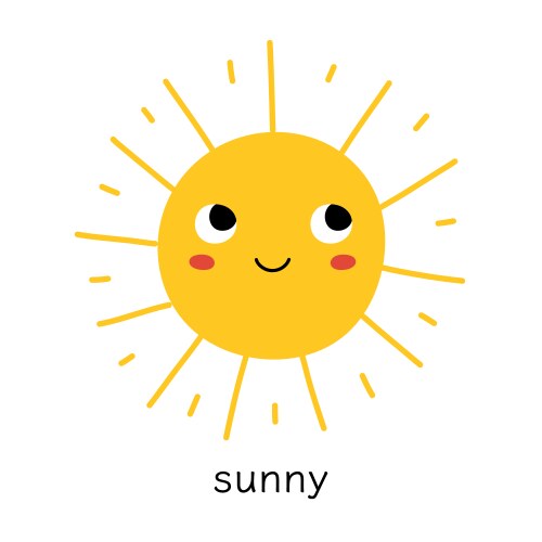Cute foggy weather character for kids Royalty Free Vector