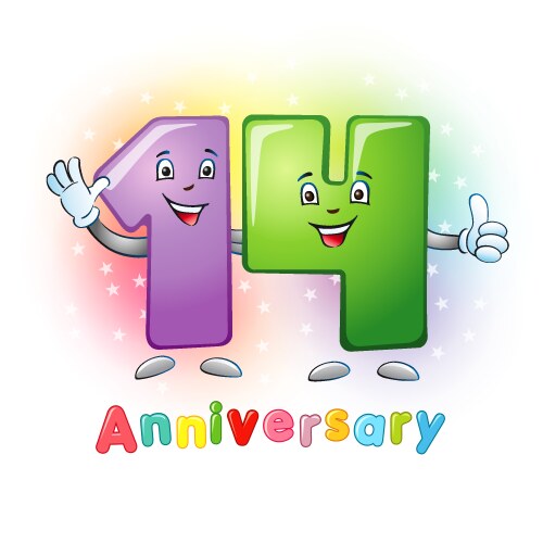Number 14 Cartoon Vector Images (over 260)