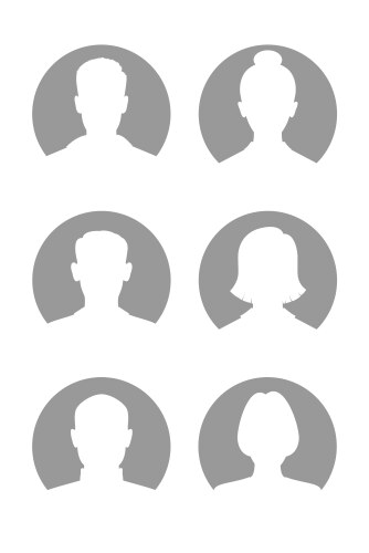 Girls outline avatars collection Royalty Free Vector Image