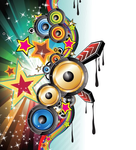 Futuristic speaker background Royalty Free Vector Image