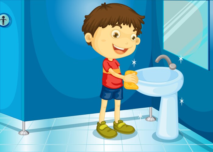Cartoon Bathroom and Toilet Cleaning Vector Images (over 7,700)