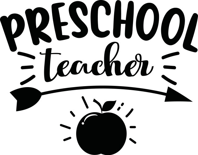 One lucky teacher design on white background Vector Image