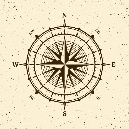Wind rose - nautical compass Royalty Free Vector Image
