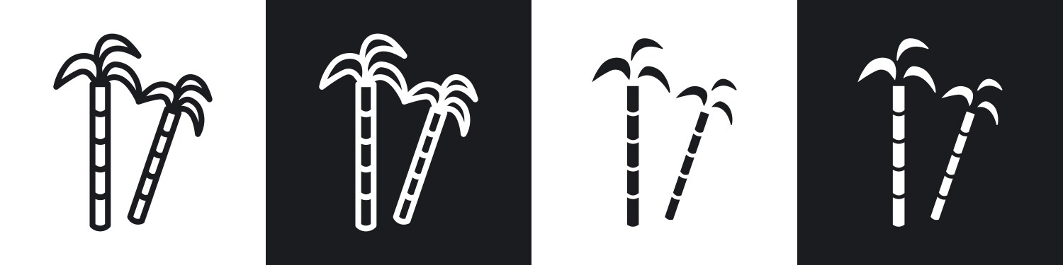 Sugar cane icon symbol on white background Vector Image