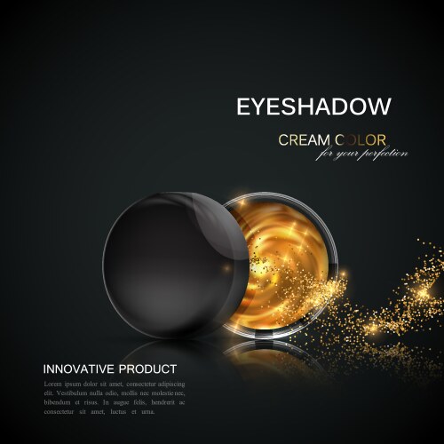 Beauty eye shadows ads Royalty Free Vector Image