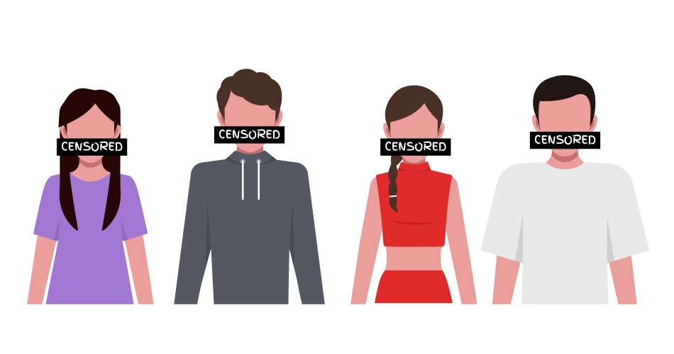 Pixel censored sign Royalty Free Vector Image - VectorStock