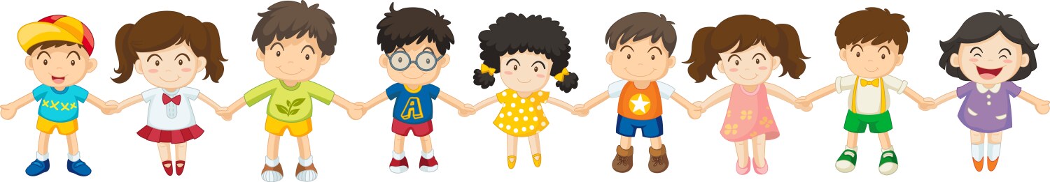 Cartoon Children Line Up Vector Images (over 560)