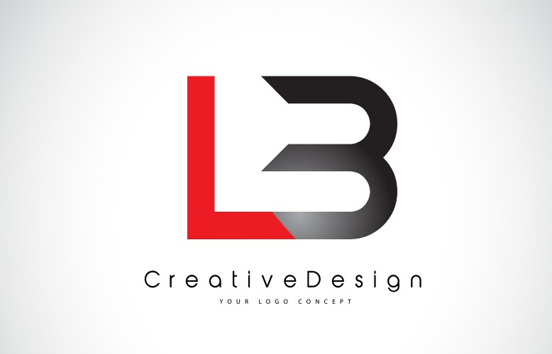 Lb l b logo design with black and white creative Vector Image
