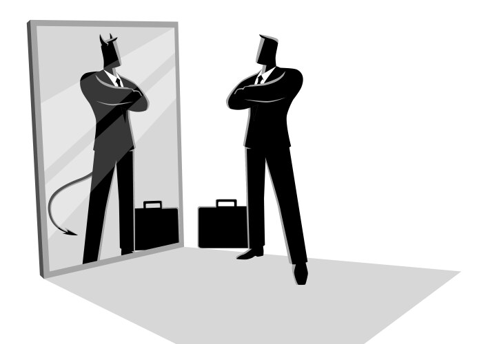 Cartoon dead man with bad evil soul coming out Vector Image