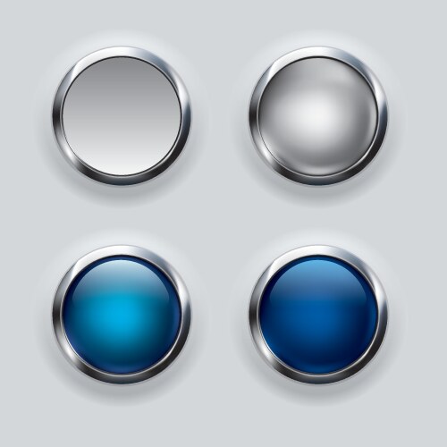 Realistic attached fasteners set Royalty Free Vector Image