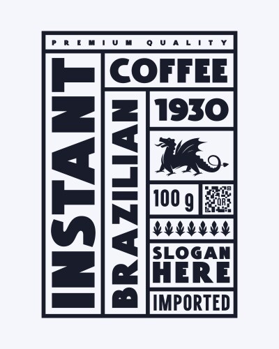 Coffee green premium quality label Royalty Free Vector Image