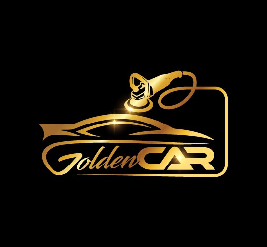 Gold car logo icon Royalty Free Vector Image - VectorStock