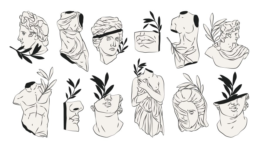 Statue Outline Greek Vector Images (over 1,100)
