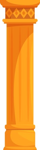 Greek column icon cartoon style Royalty Free Vector Image