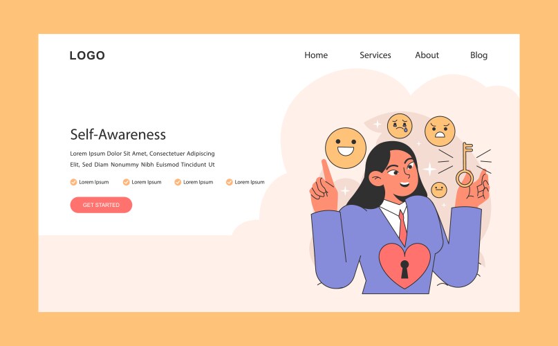 Life navigation web or landing personal progress Vector Image