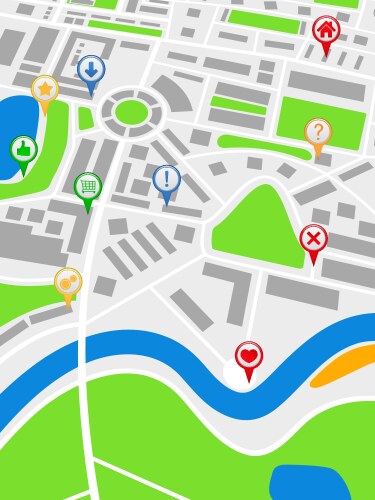 Map of suburb Royalty Free Vector Image - VectorStock