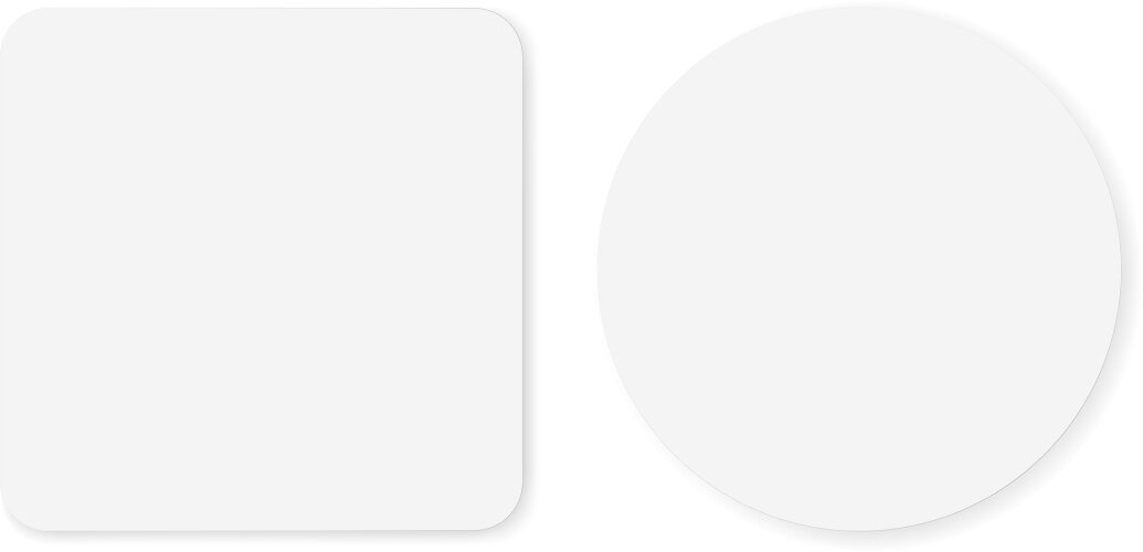 Set white paper stickers different shapes Vector Image