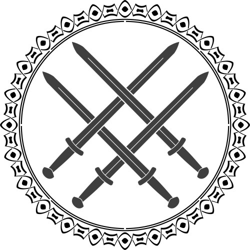 Celtic viking square symbol Royalty Free Vector Image