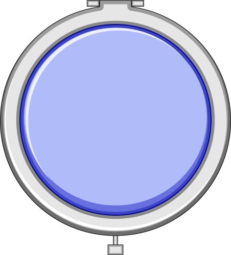 Cosmetic compact mirror cartoon Royalty Free Vector Image