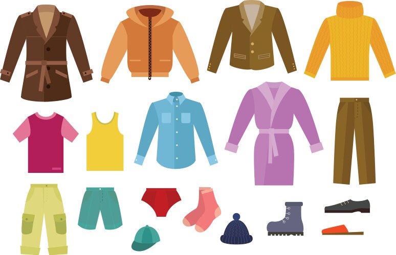 Mens clothing collection Royalty Free Vector Image