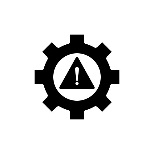 Technical warning icon set system failure error Vector Image