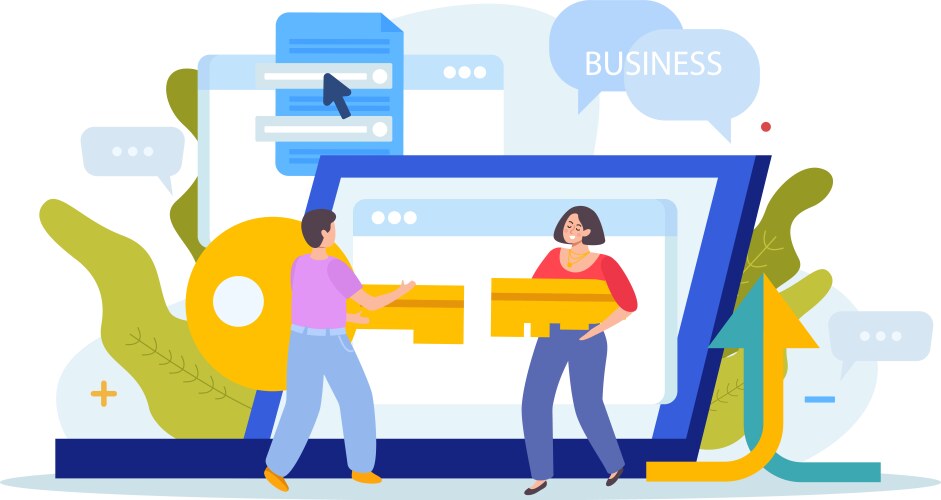 Merger of enterprises Royalty Free Vector Image