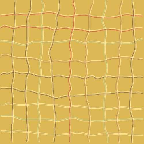 Hand drawn cute checkered pattern doodle Vector Image