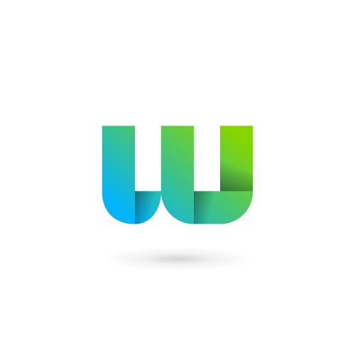 Letter w logo icon design template elements Vector Image