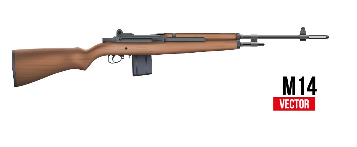 M14 Rifle Vector Images (13)