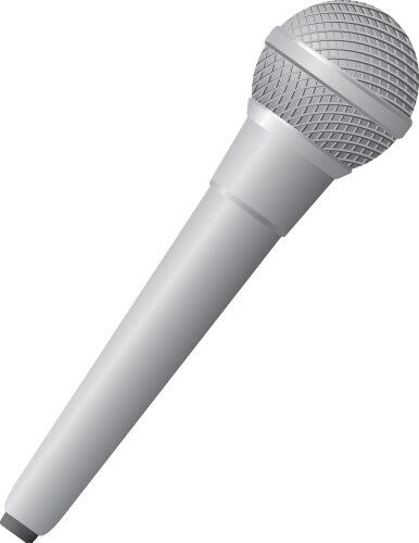 Cartoon doodle microphone Royalty Free Vector Image
