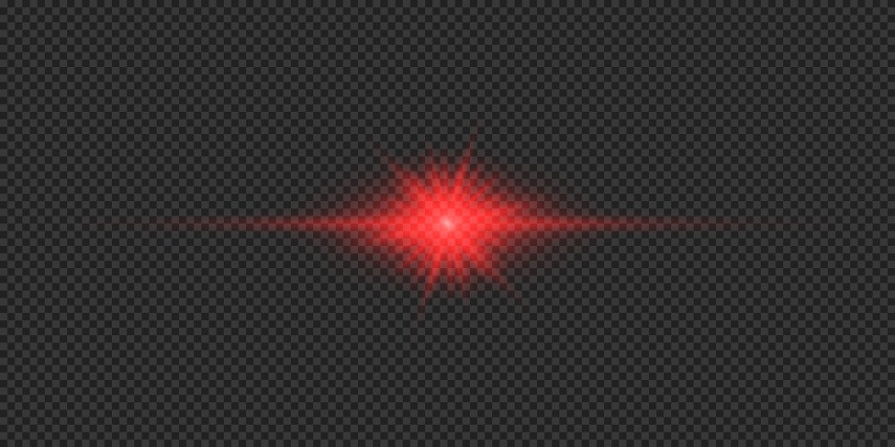 Red horizontal light effect of lens flares Vector Image
