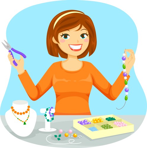 Making crafts with video tutorial Royalty Free Vector Image