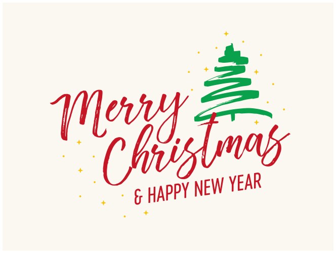 We wish you a merry christmas and happy new year Vector Image