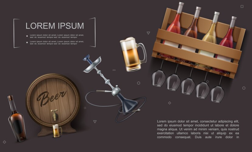 Realistic bar elements template Royalty Free Vector Image