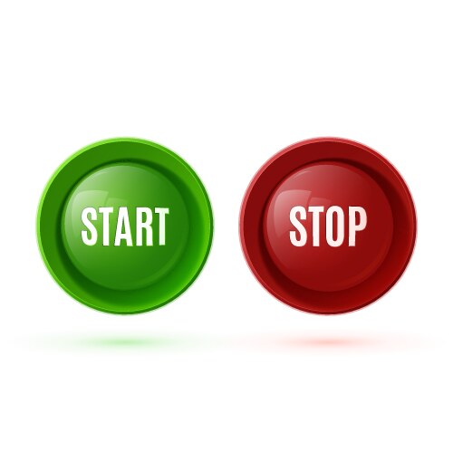 Car engine start stop button ignition push circle Vector Image