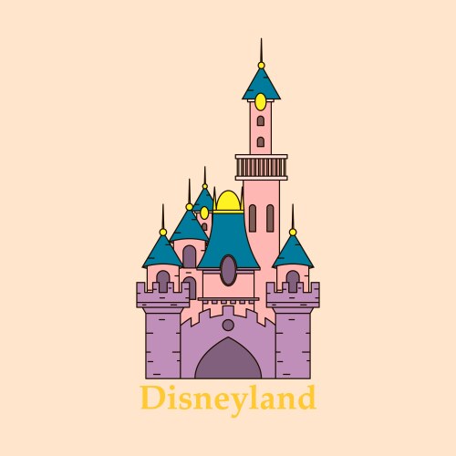 Disneyland Castle Vector Stunning Night Shot Of The Iconic Disneyland