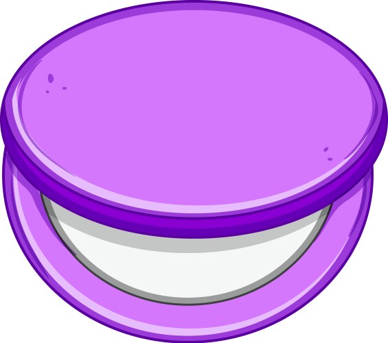 Cosmetic compact mirror cartoon Royalty Free Vector Image