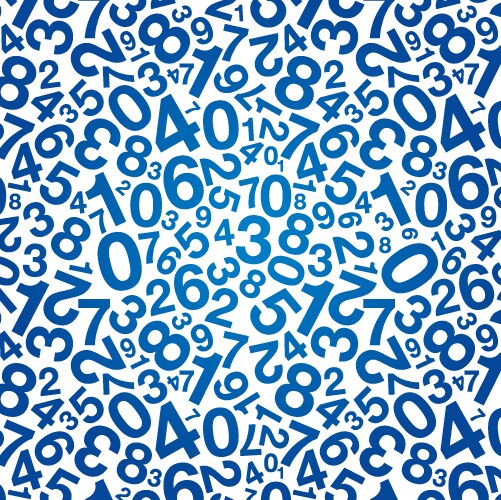 Blue number background Royalty Free Vector Image