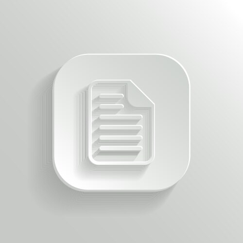 White rectangle button 3d web interface element Vector Image