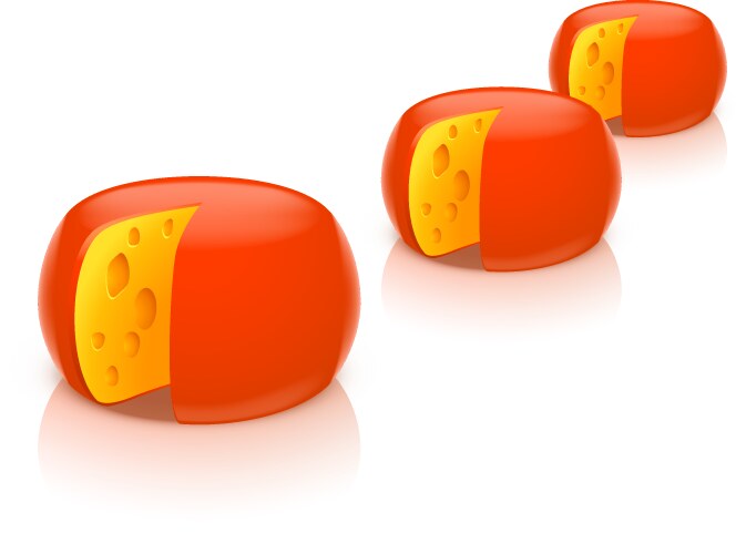 Packaged cheese head icon outline Royalty Free Vector Image