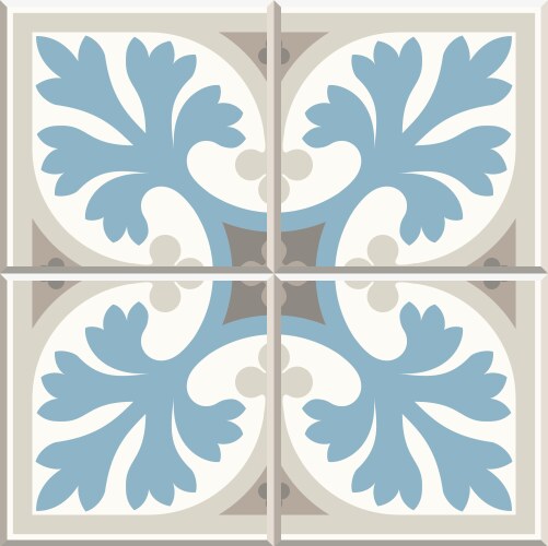 Ancient floor ceramic tiles Royalty Free Vector Image