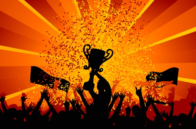 Football crowd Royalty Free Vector Image - VectorStock