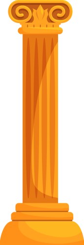 Greek column icon cartoon style Royalty Free Vector Image