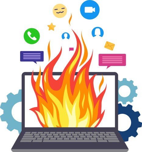 Cartoon fire flame fires image hot flaming Vector Image