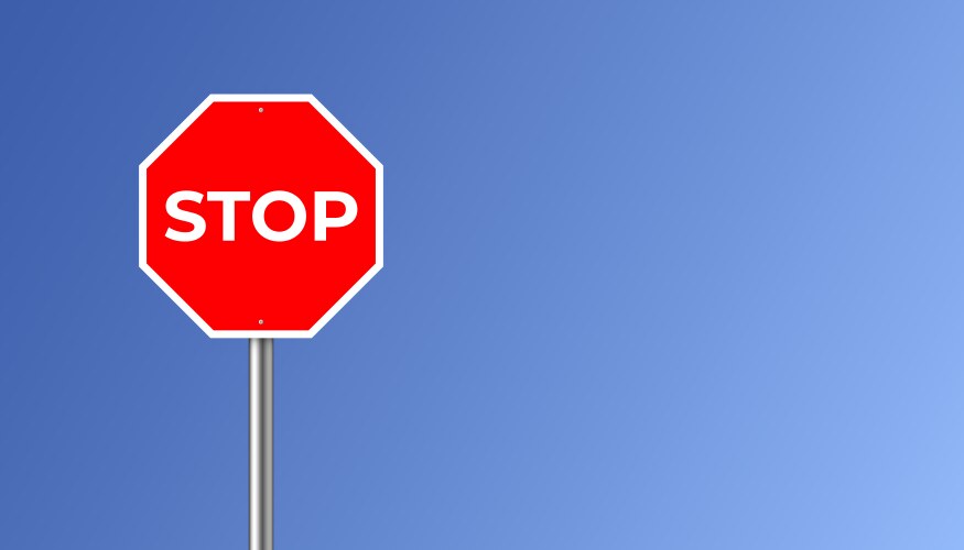 Warning road sign with exclamation mark Royalty Free Vector