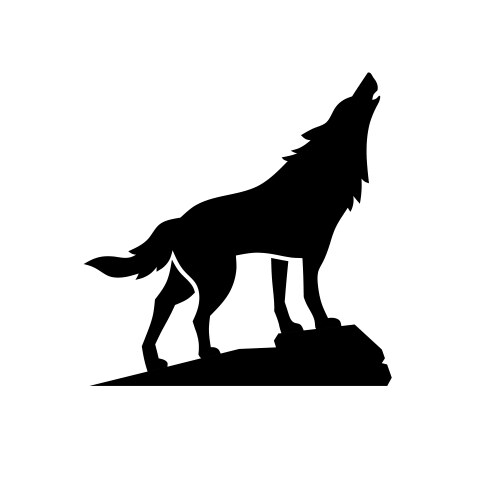 Howling Wolf Silhouette Vector Images (over 4,200)